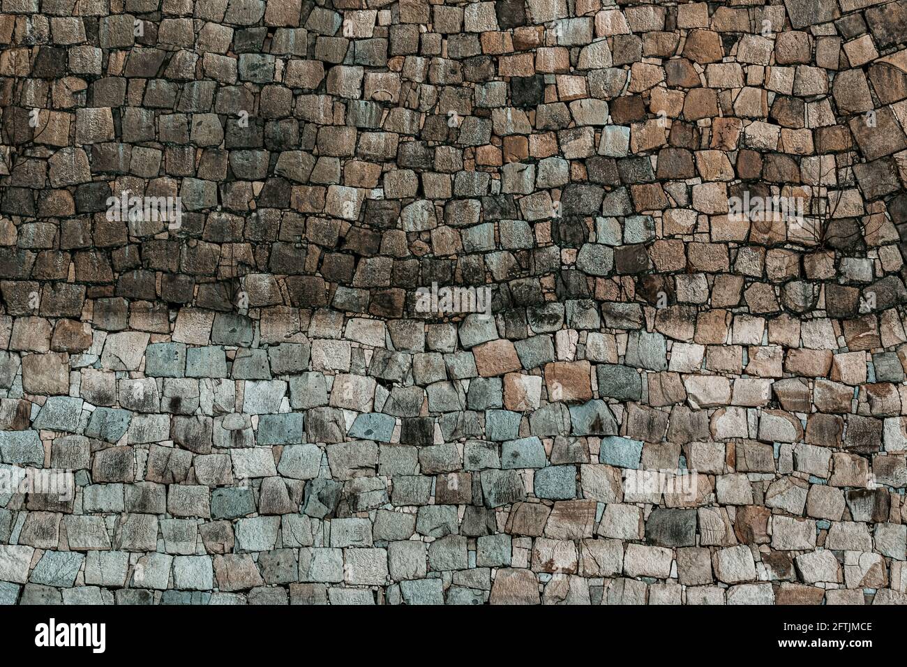 Stone Wall Foundation of a Japanese Castle Stock Photo - Alamy