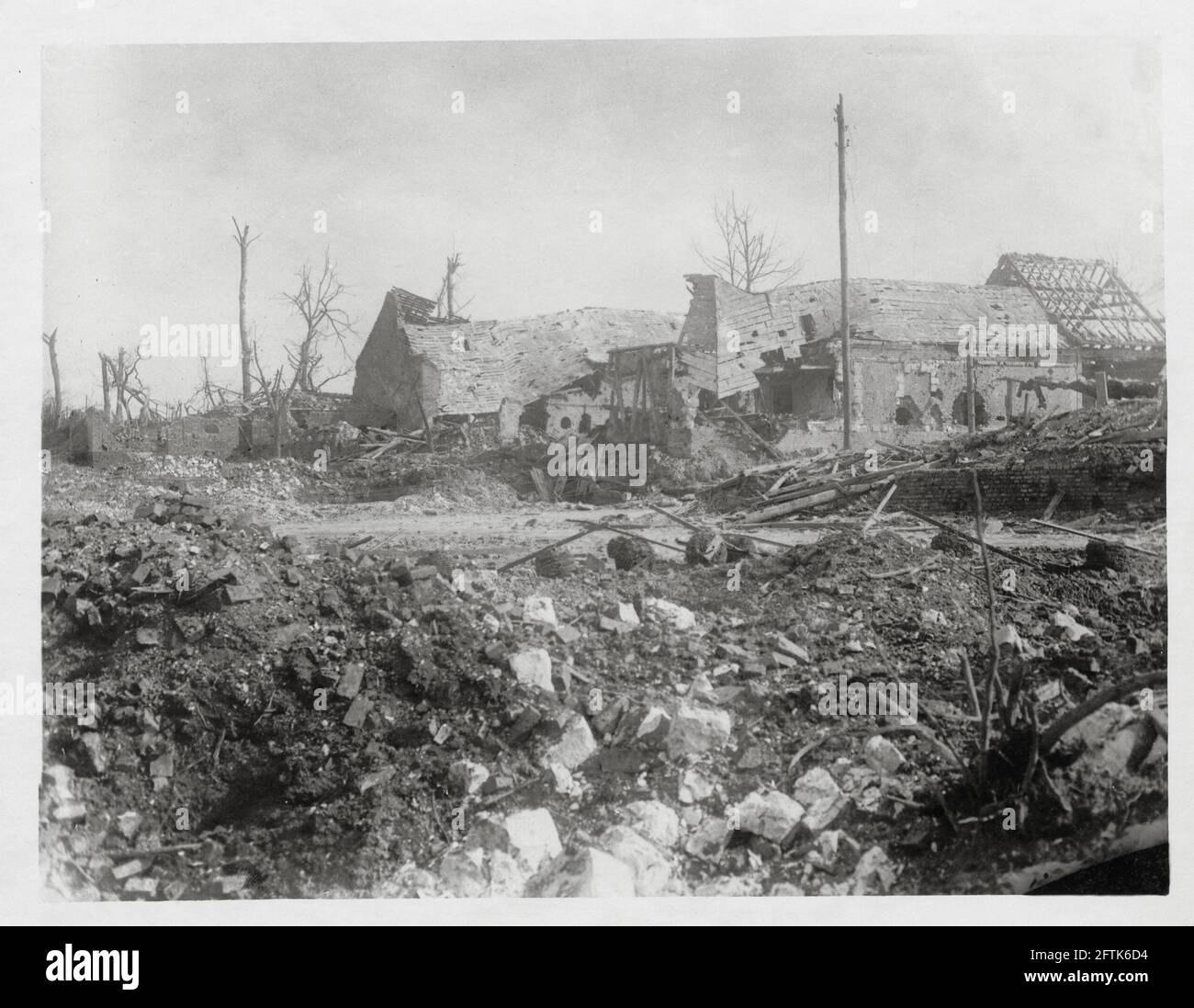 World War One, WWI, Western Front - Destruction at Serre-les-Puisieux ...
