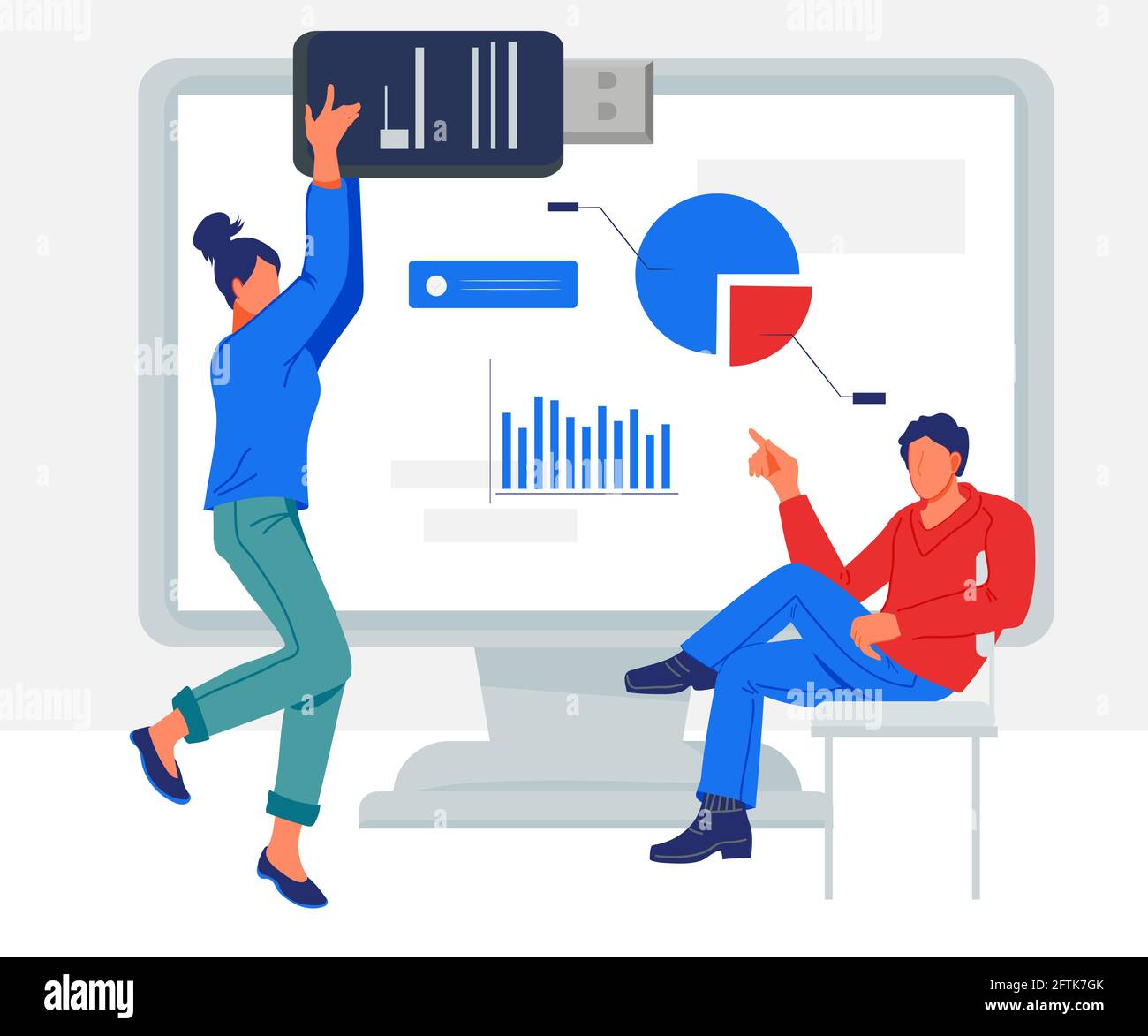 Software testing and user experience research concept with IT personnel ...