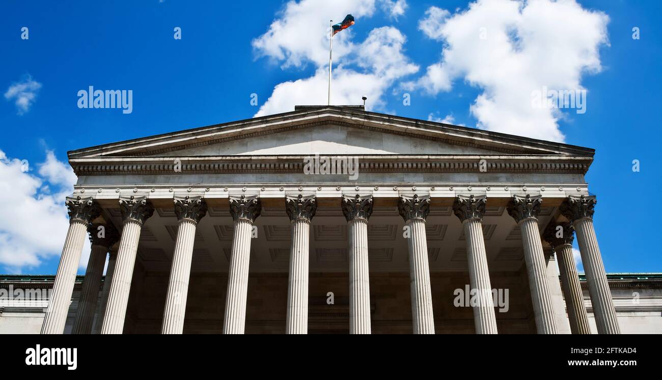 The colonnade of the main building of University College London ...