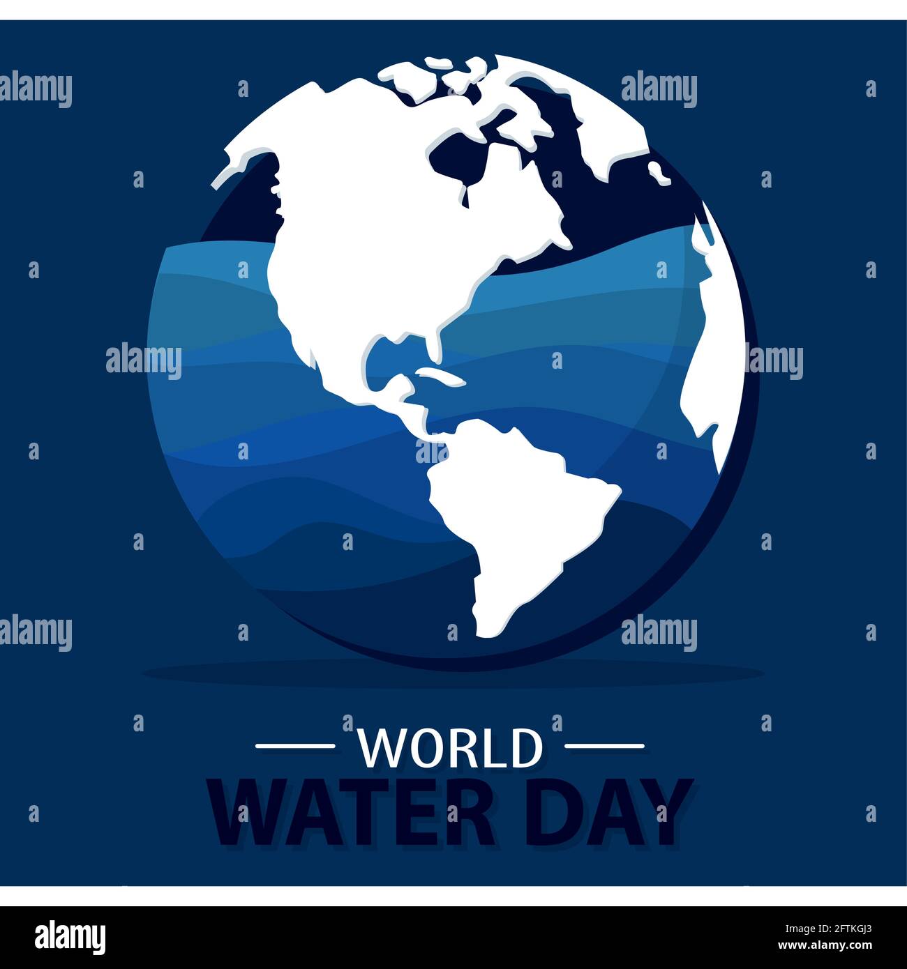 World water day poster Conservation campaign Vector illustration Stock ...