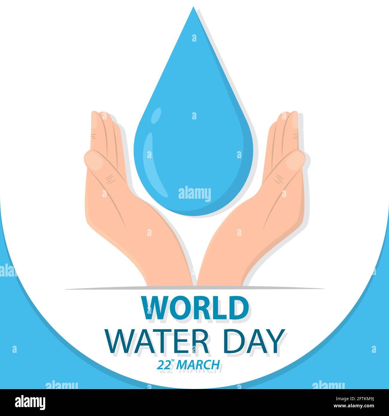 World water day poster Conservation campaign Vector illustration Stock ...