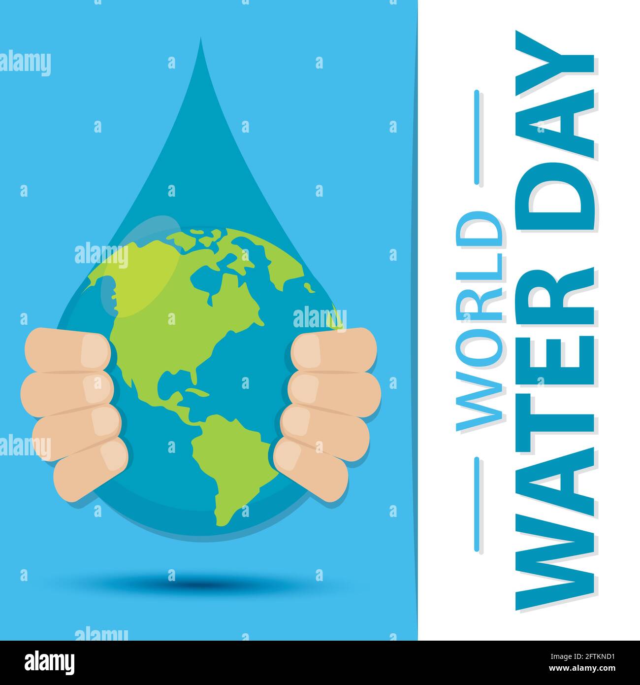 World water day poster Conservation campaign Vector illustration Stock ...