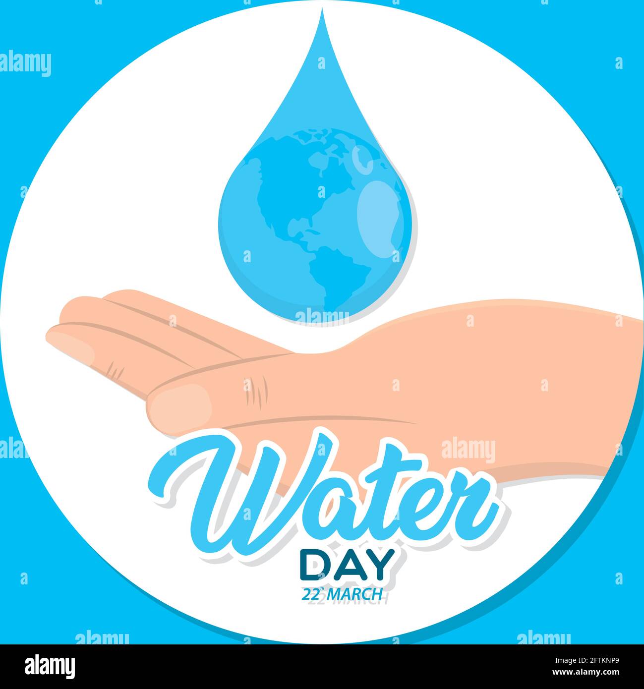 World water day poster Conservation campaign Vector illustration Stock ...