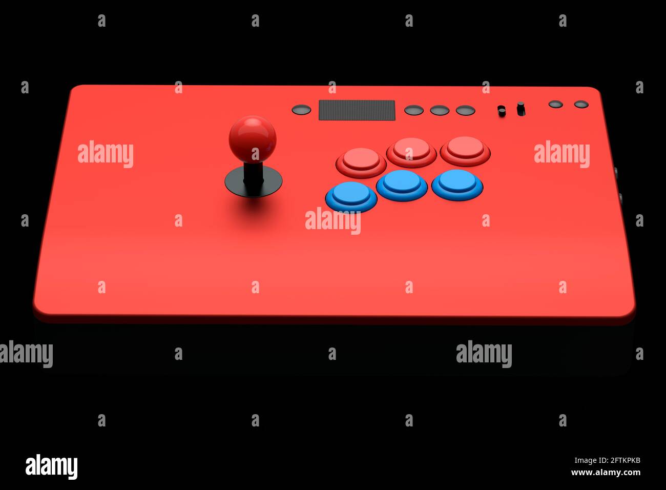 Vintage arcade stick with joystick and tournament-grade buttons on ...