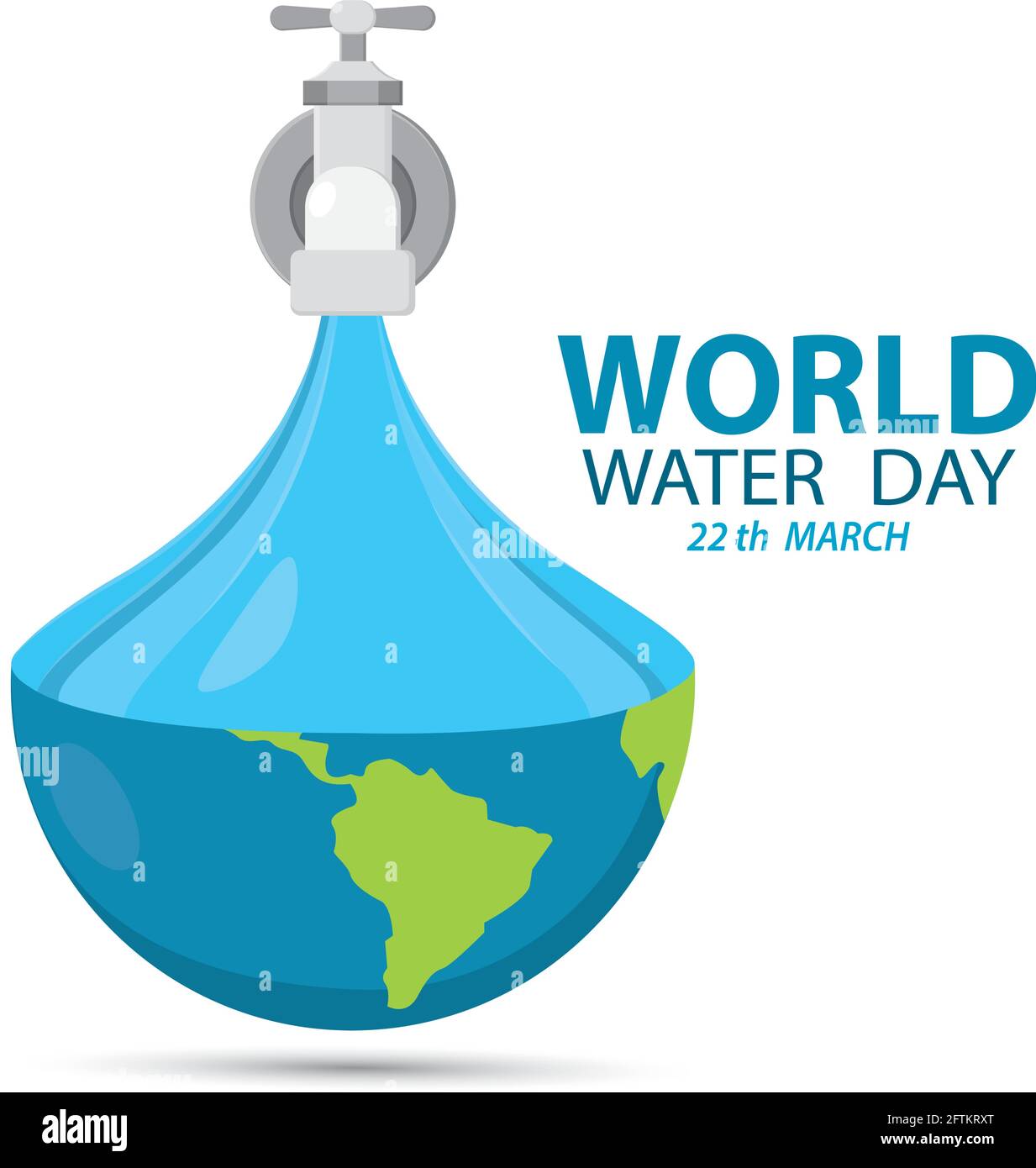 World water day poster Conservation campaign Vector illustration Stock ...