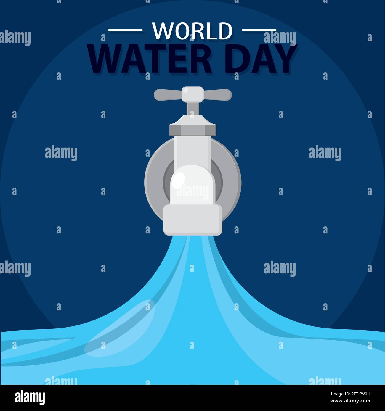 World water day poster Conservation campaign Vector illustration Stock ...