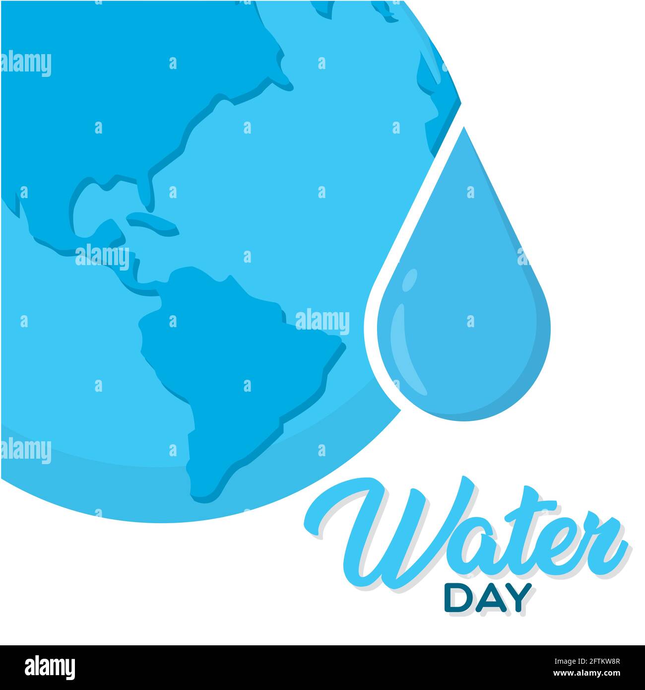 World Water Day Poster Conservation Campaign Vector Illustration Stock