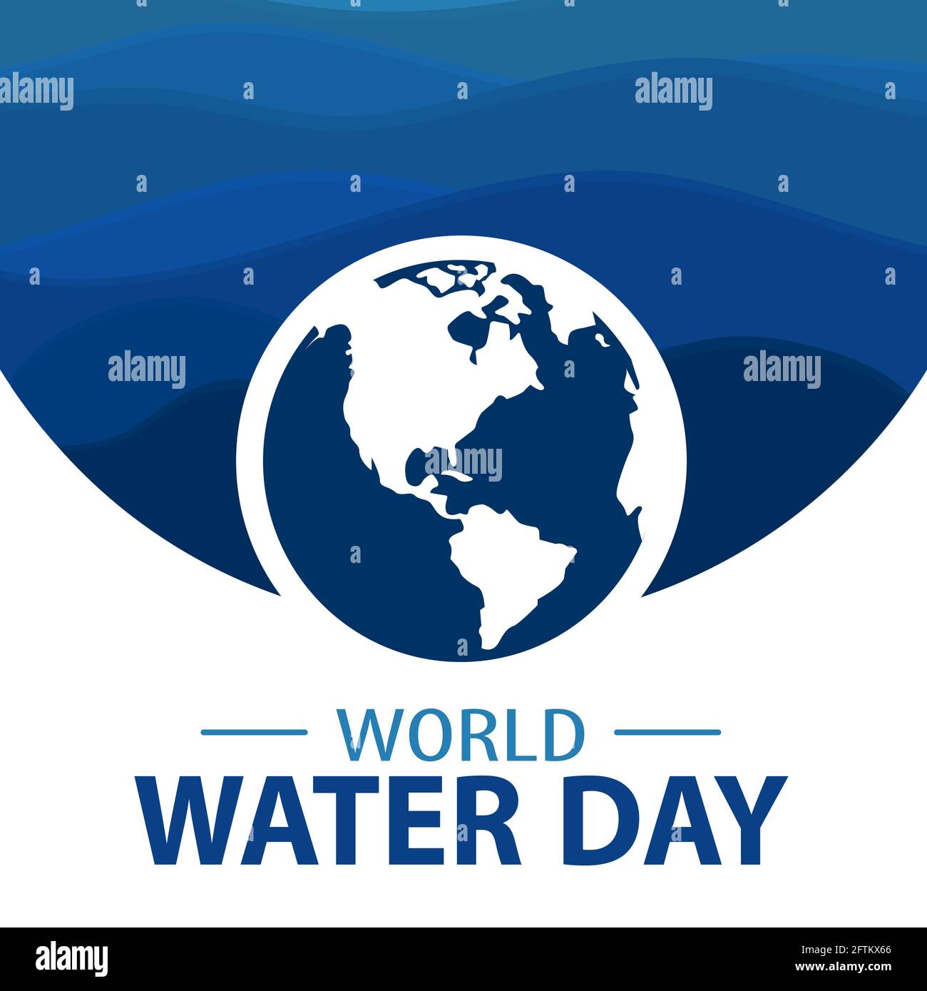 World water day poster Conservation campaign Vector illustration Stock ...
