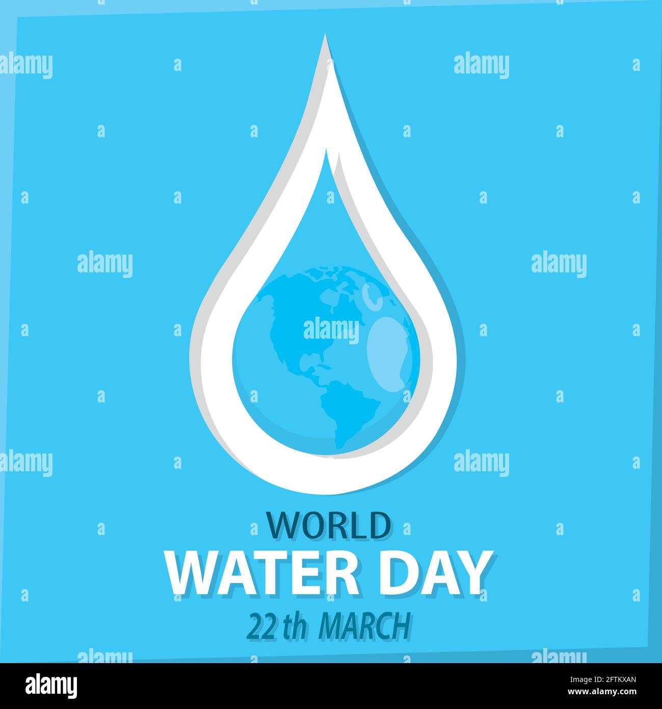 World water day poster Conservation campaign Vector illustration Stock ...