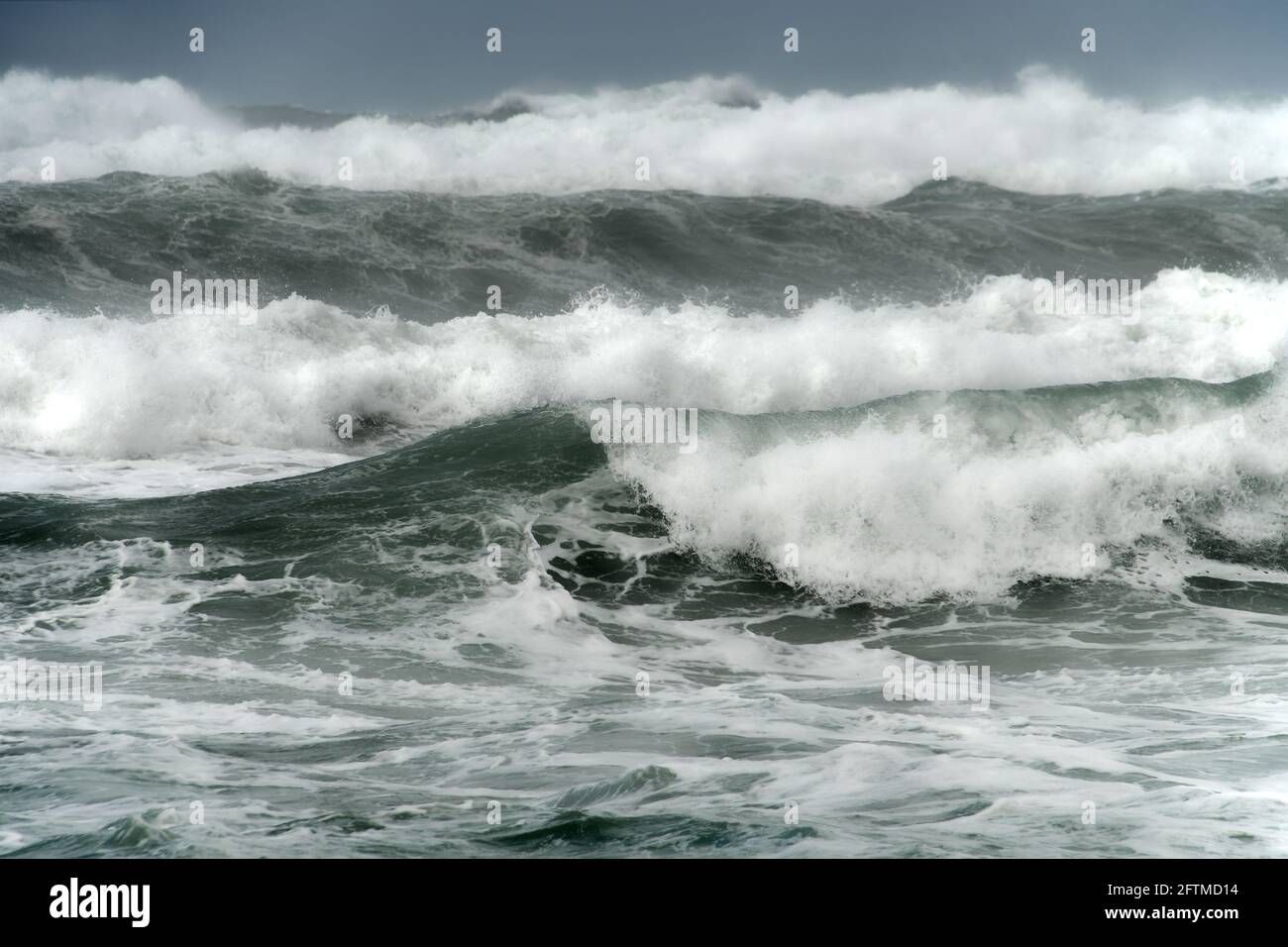 Winter storm waves Stock Photo - Alamy