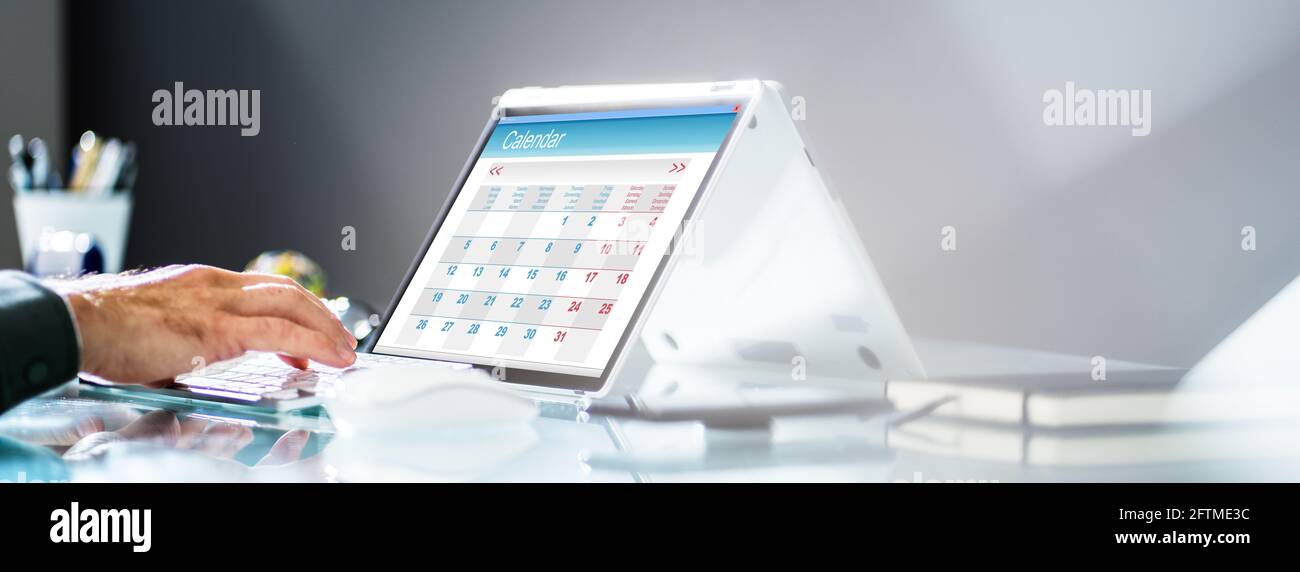 Digital calendar hi-res stock photography and images - Alamy