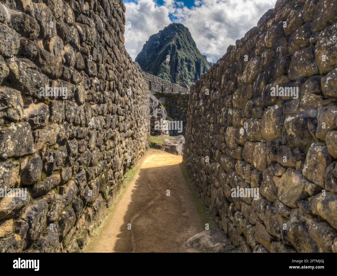Machu Picchu, Peru - May 22, 2016: Walking inside the Machu Picchu ...