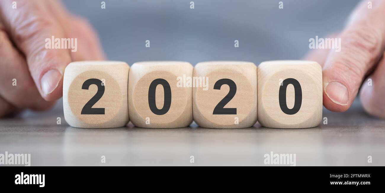New year 2020 on wooden blocks Stock Photo - Alamy