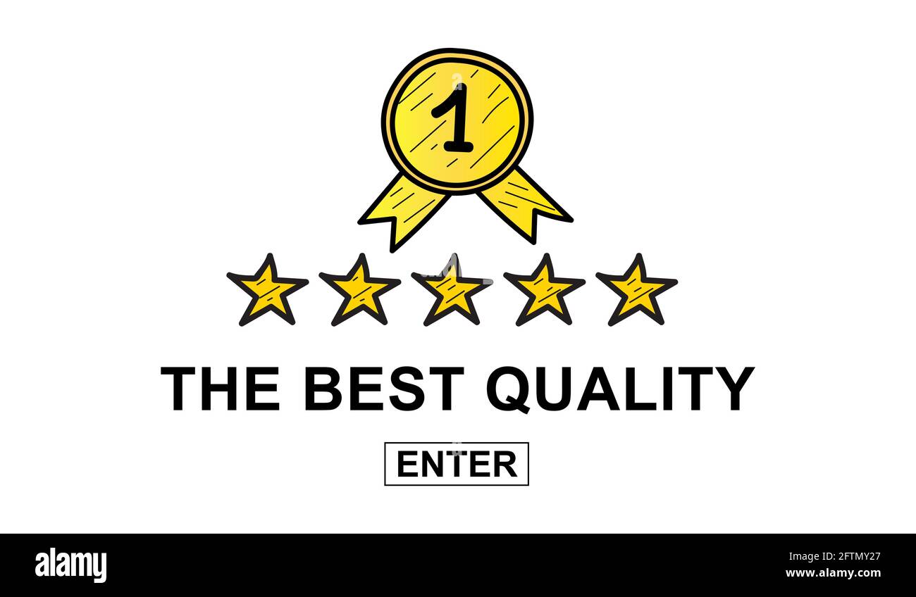 Illustration of a best quality concept Stock Photo - Alamy