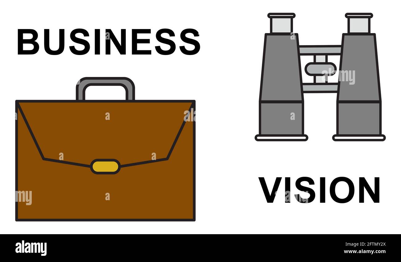 Illustration of a business vision concept Stock Photo - Alamy