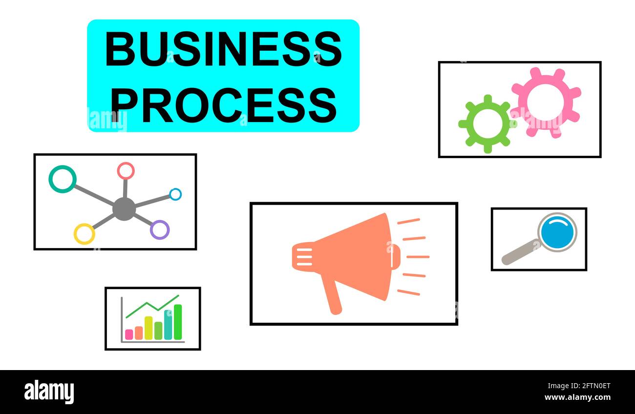 Illustration of a business process concept Stock Photo - Alamy