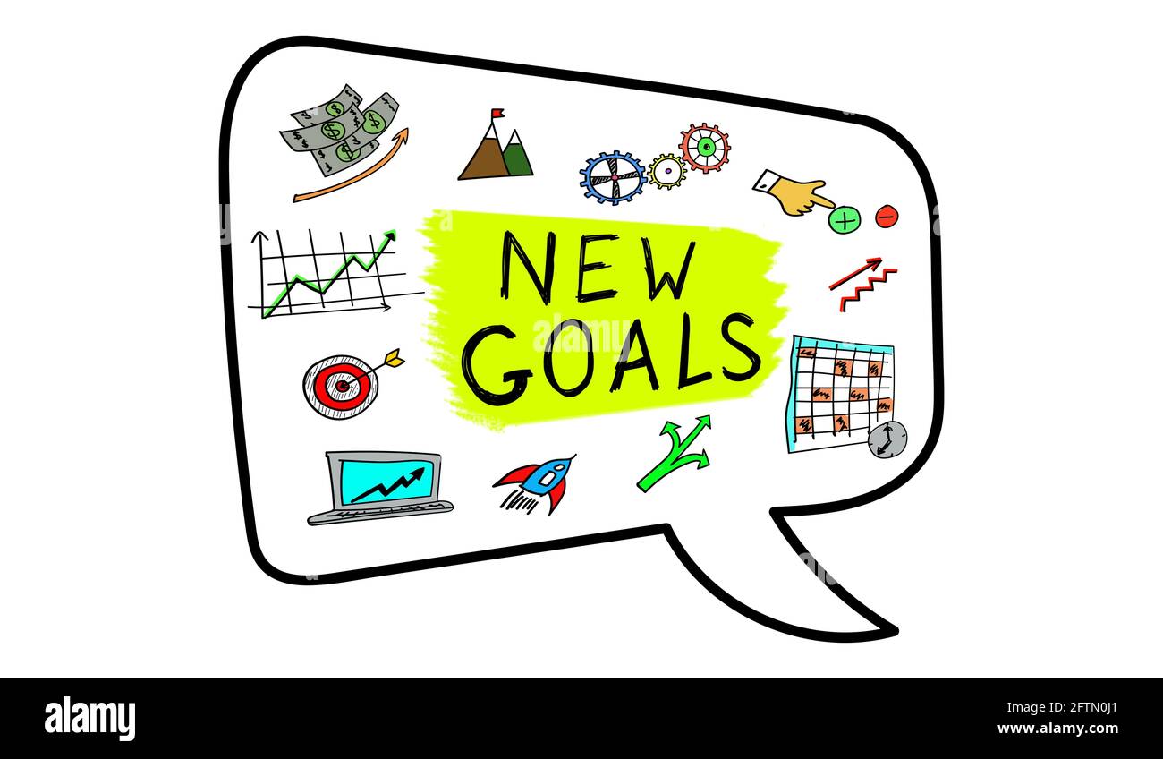 Illustration of a new goals concept Stock Photo - Alamy