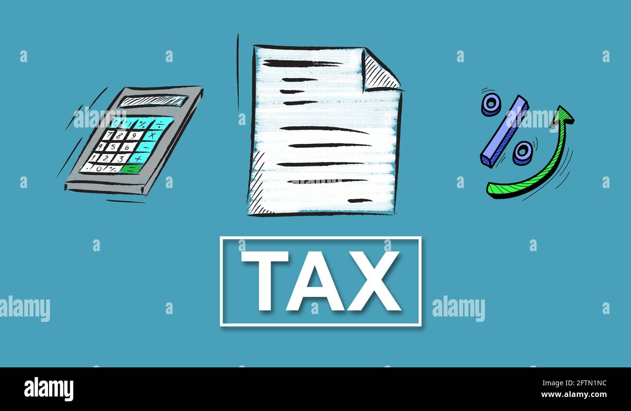 Illustration of a tax concept Stock Photo - Alamy