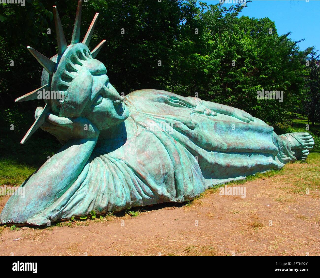 New York, New York, USA. 21st May, 2021. Artist Zaq Landsberg's sculpture entitled ''Reclining ...
