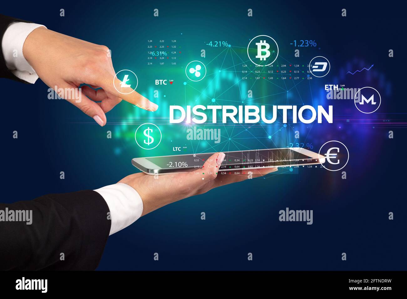 Close up touchscreen distribution hi-res stock photography and images ...