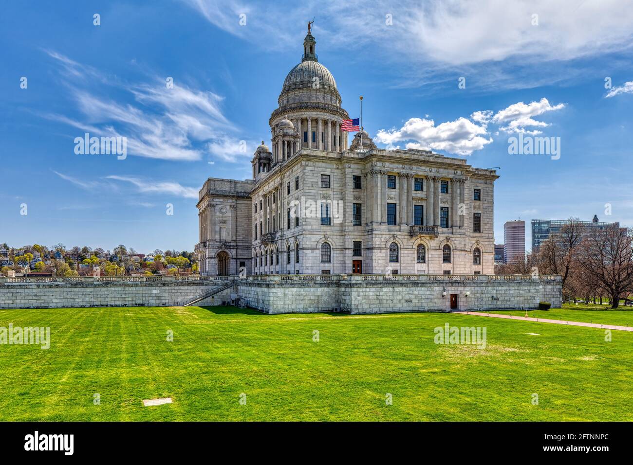 Rhode Island State House - view from northwest Stock Photo - Alamy