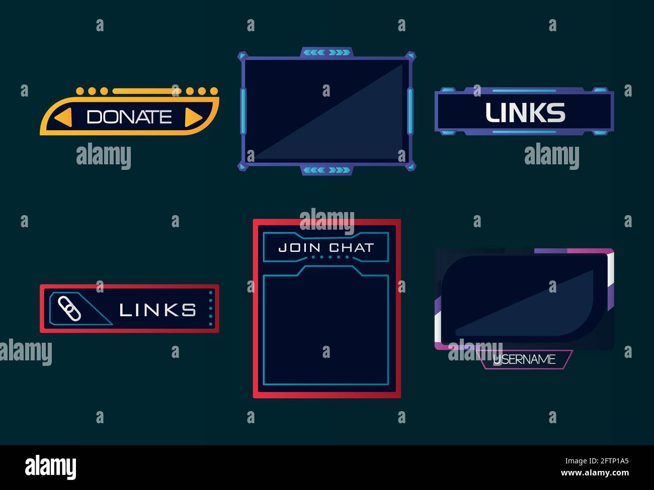 six streaming templates Stock Vector Image & Art - Alamy