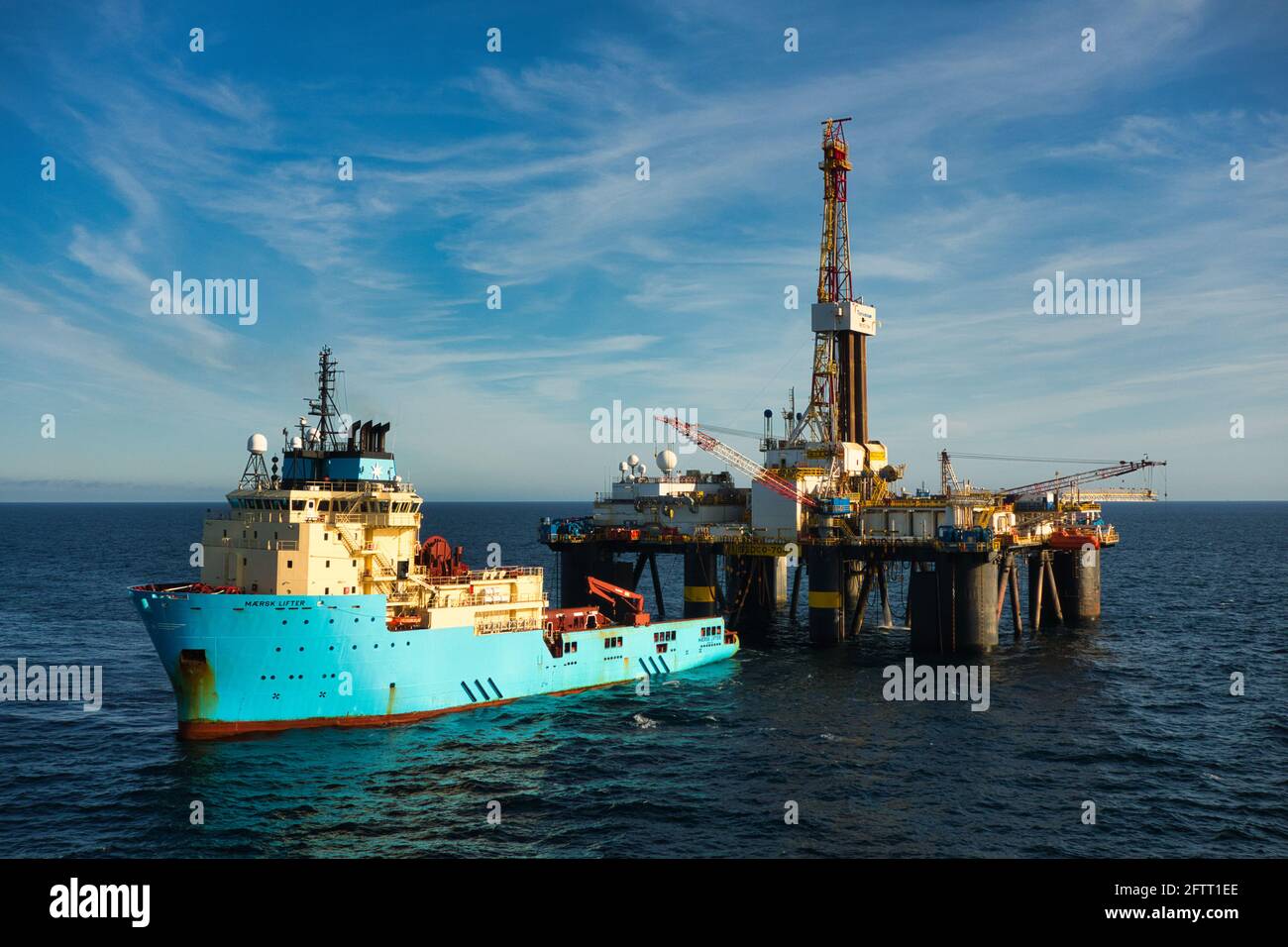The Semi-Submersible drilling rig Transocean Sedco 704 in the central ...
