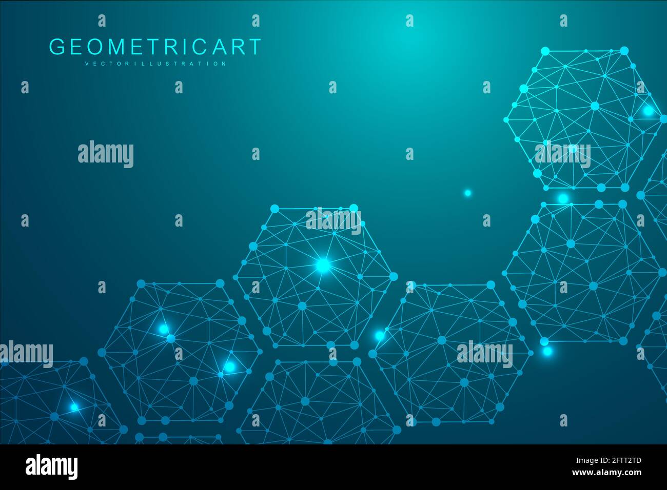 Technology Structure Molecular Connect Elements Connection With