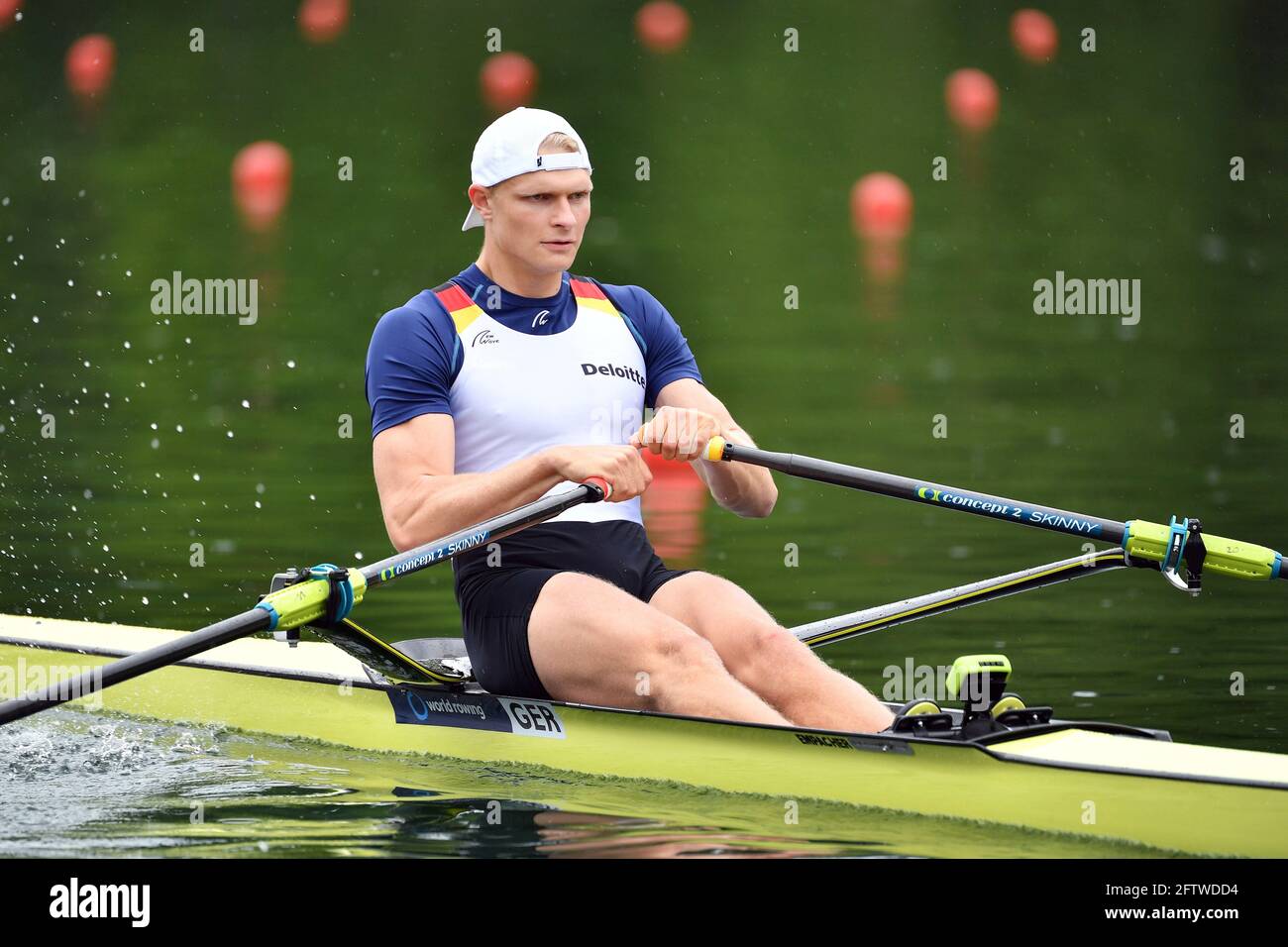 Lucerne, Schweiz. 21st May, 2021. Oliver ZEIDLER (GER), M1x, Maenner ...