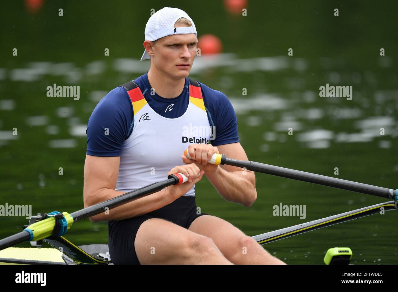 Lucerne, Schweiz. 21st May, 2021. Oliver ZEIDLER (GER), M1x, Maenner ...