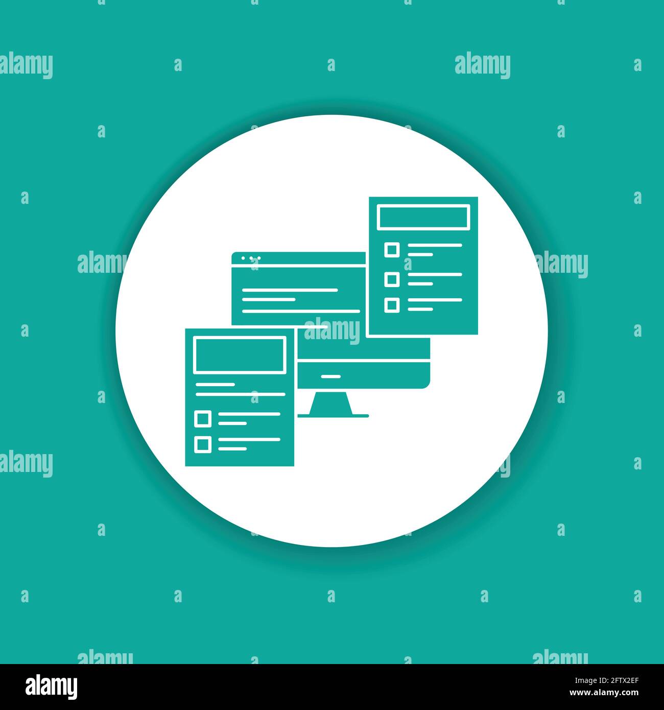 Front-end development color glyph icon. CSS, and JavaScript. Pictogram ...