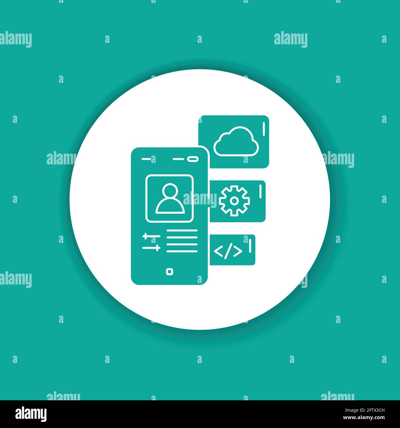 Application functions color glyph icon. Pictogram for web page, mobile ...