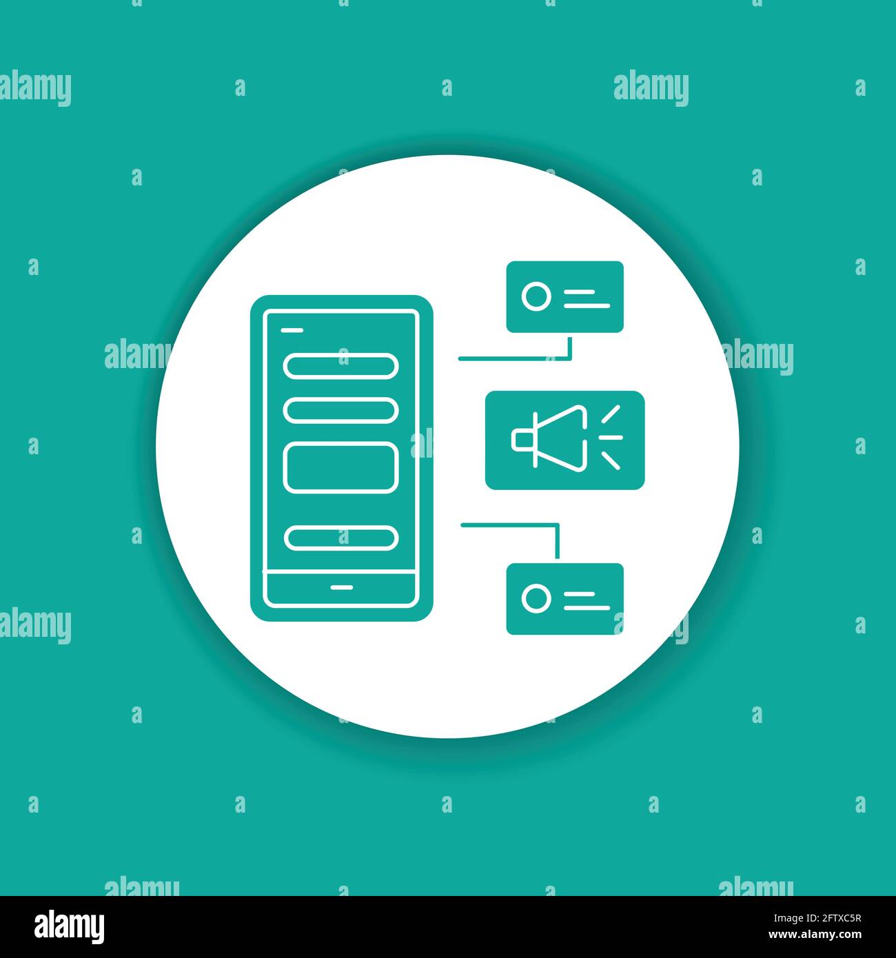 Notification configuration color glyph icon. UI UX GUI design element ...