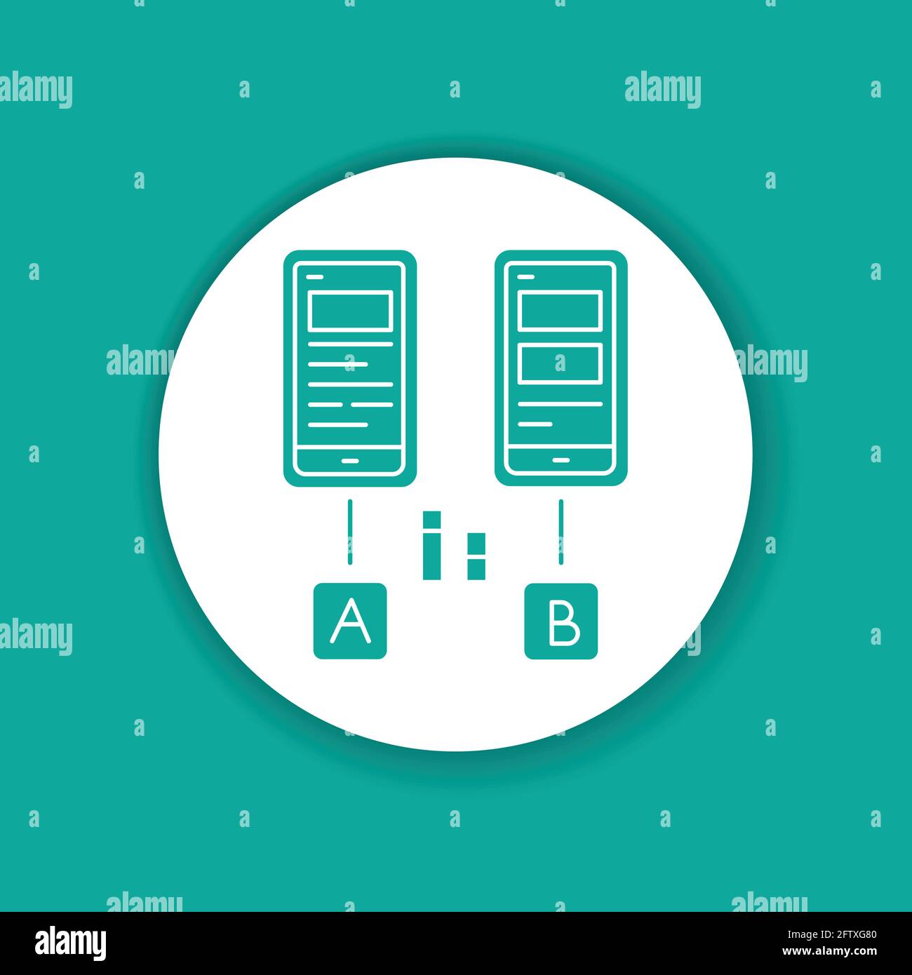 Testing color glyph icon. Software product. UI UX GUI design element ...