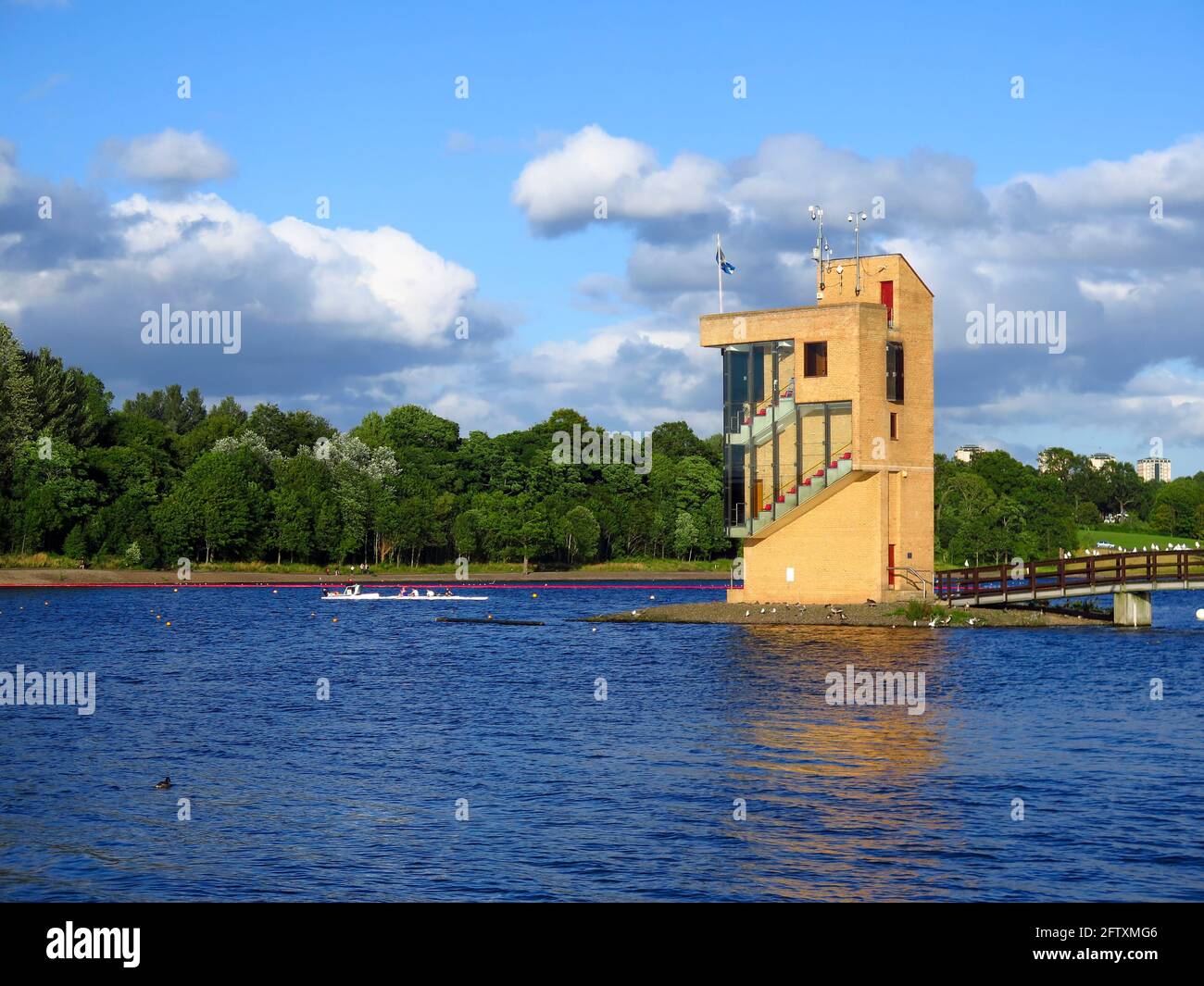 National Rowing Centre Strathclyde Park observation tower Stock Photo ...