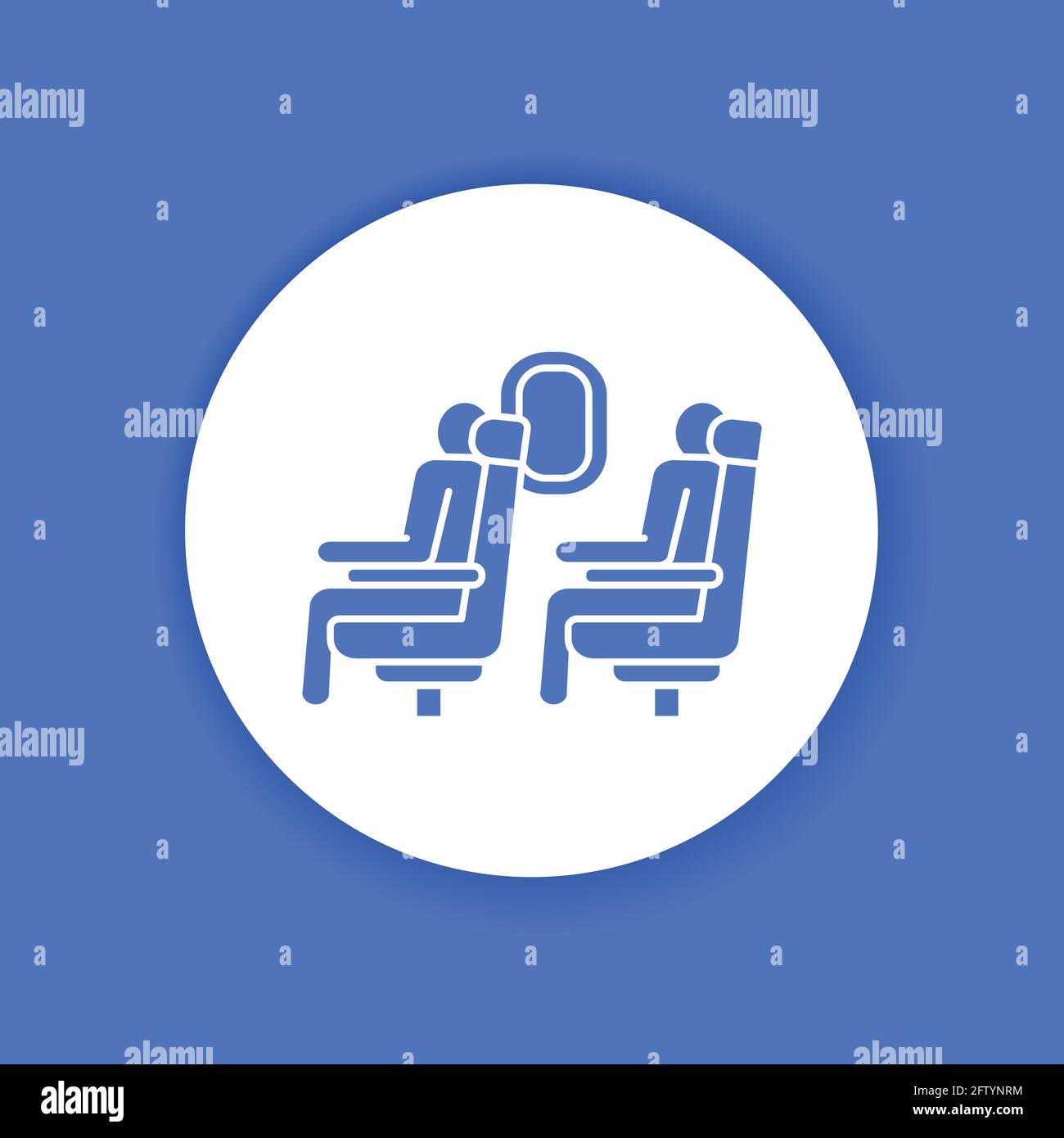 Passengers are sitting in the seats on the plane color glyph icon Stock ...
