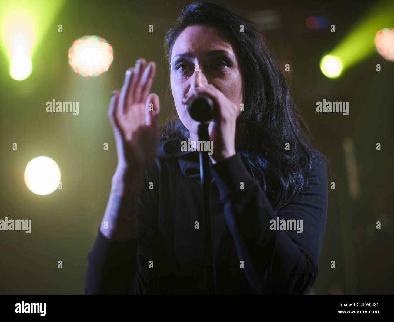 Lusine Gevorkyan of Louna Rock band performs on stage during the ...