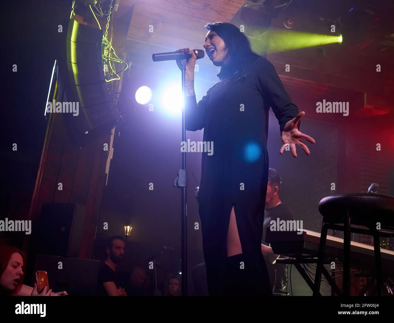 Lusine Gevorkyan of Louna Rock band performs on stage during the ...