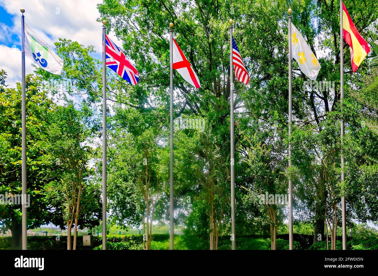 Some of the flags that have flown over Mobile now fly at Cooper ...