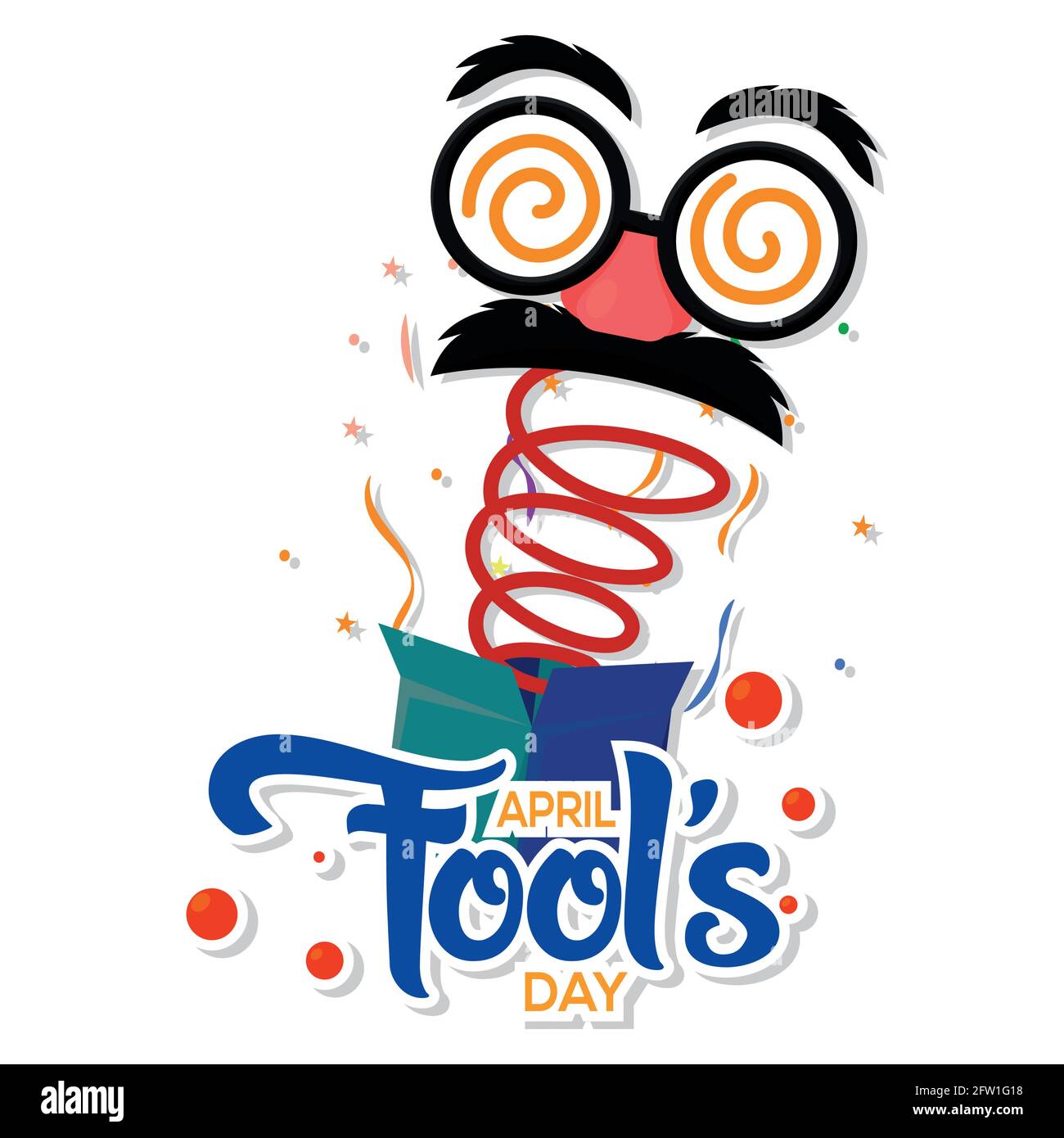 Crazy eyes and nose April fools day Vector Stock Vector Image & Art - Alamy