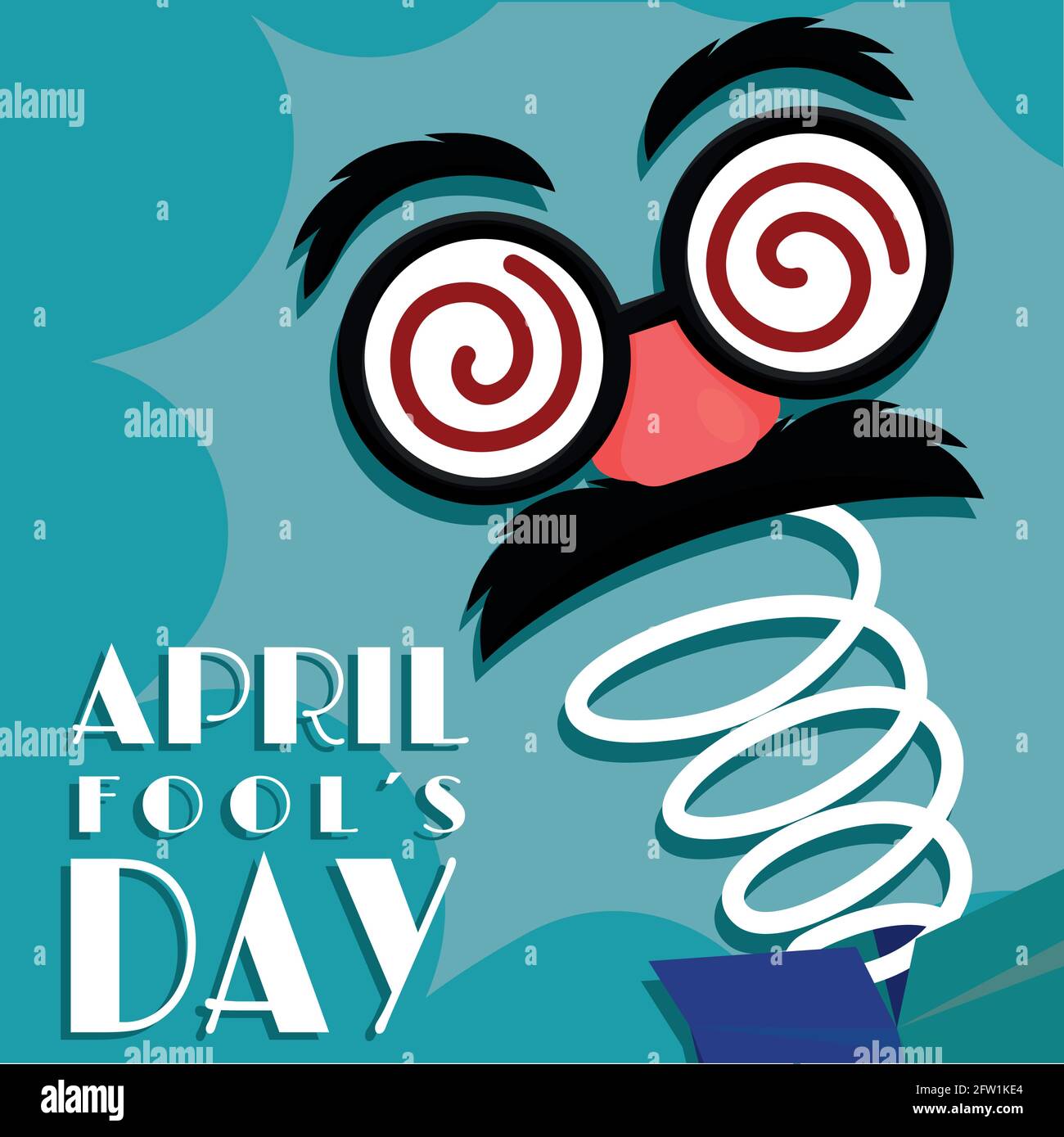 Crazy eyes and nose April fools day Vector Stock Vector Image & Art - Alamy
