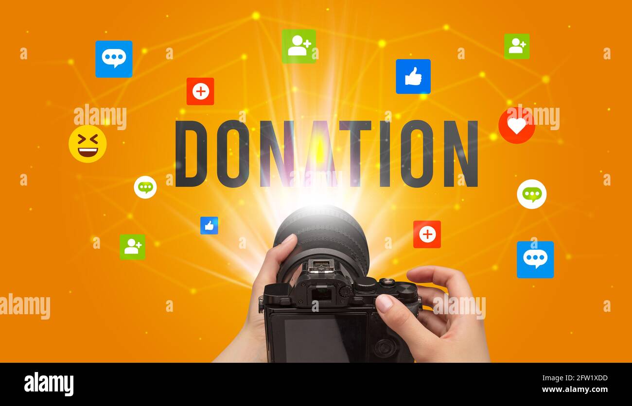 Using camera to capture social media content Stock Photo - Alamy