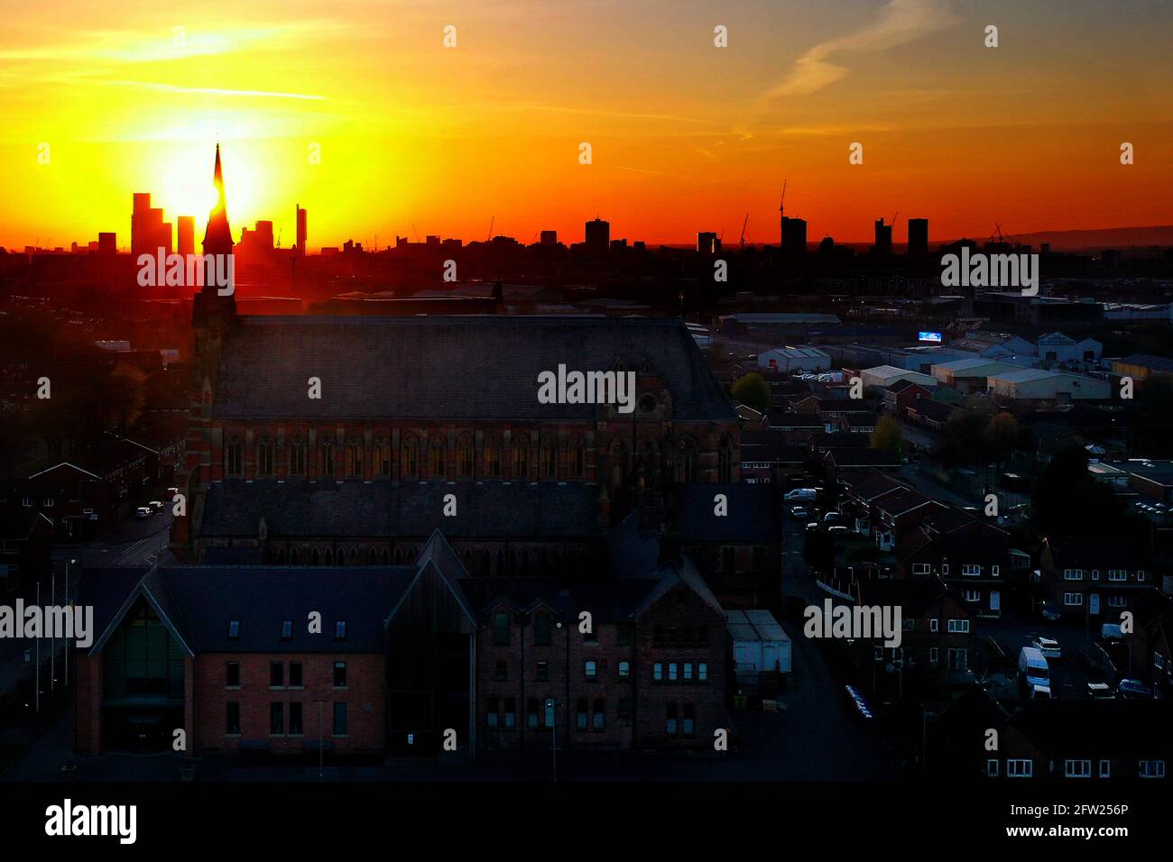 Birds eye view of manchester hi-res stock photography and images - Alamy