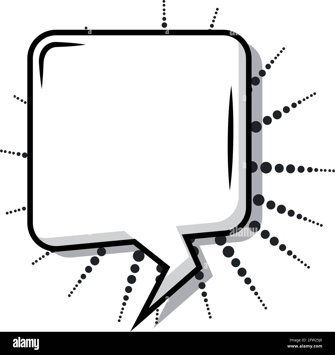 Isolated comic speech Chat bubble Cartoon Vector illustration Stock ...