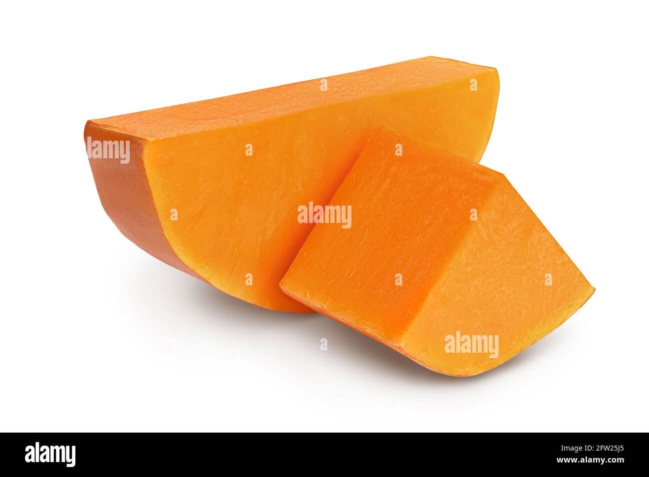 butternut squash slice isolated on white background with clipping path ...
