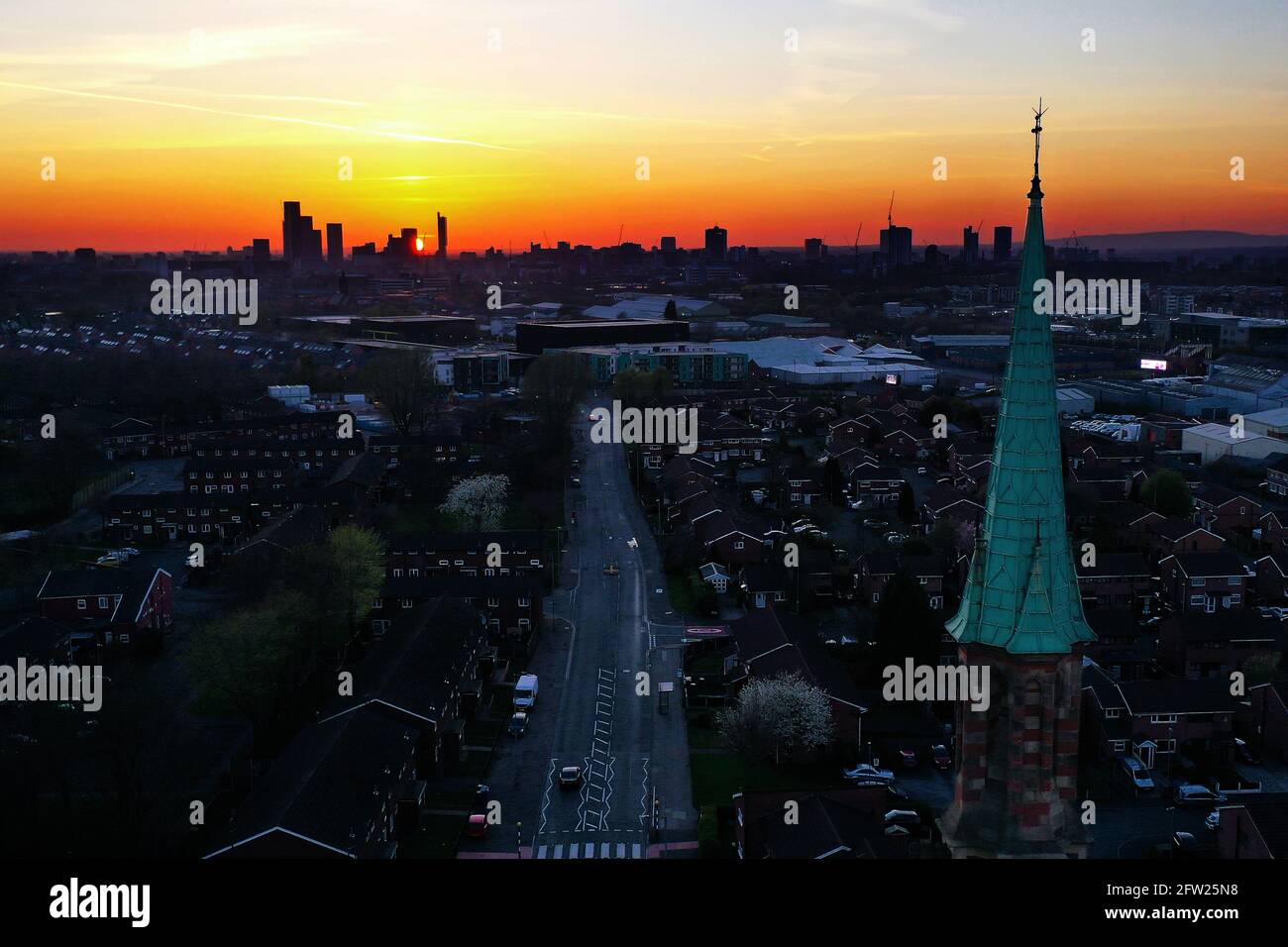 Manchester Skyline Sunset High Resolution Stock Photography and Images ...