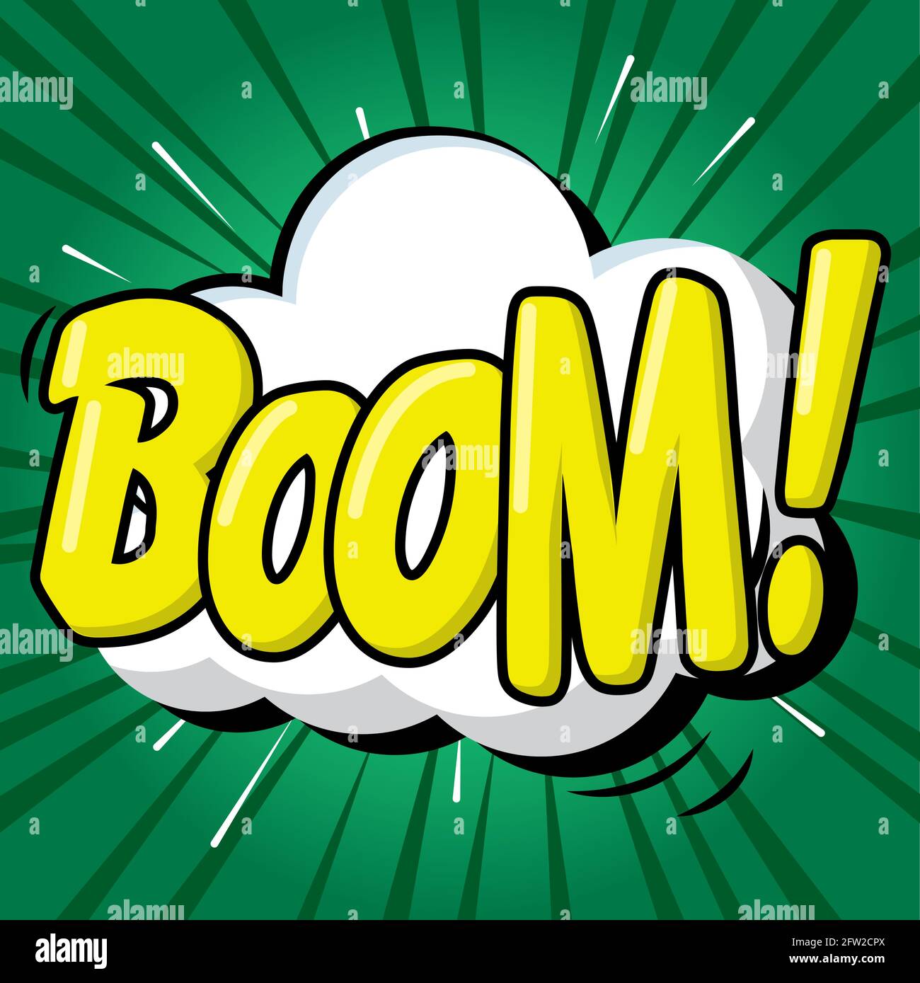 Isolated comic speech Boom cartoon expression Vector Stock Vector Image ...