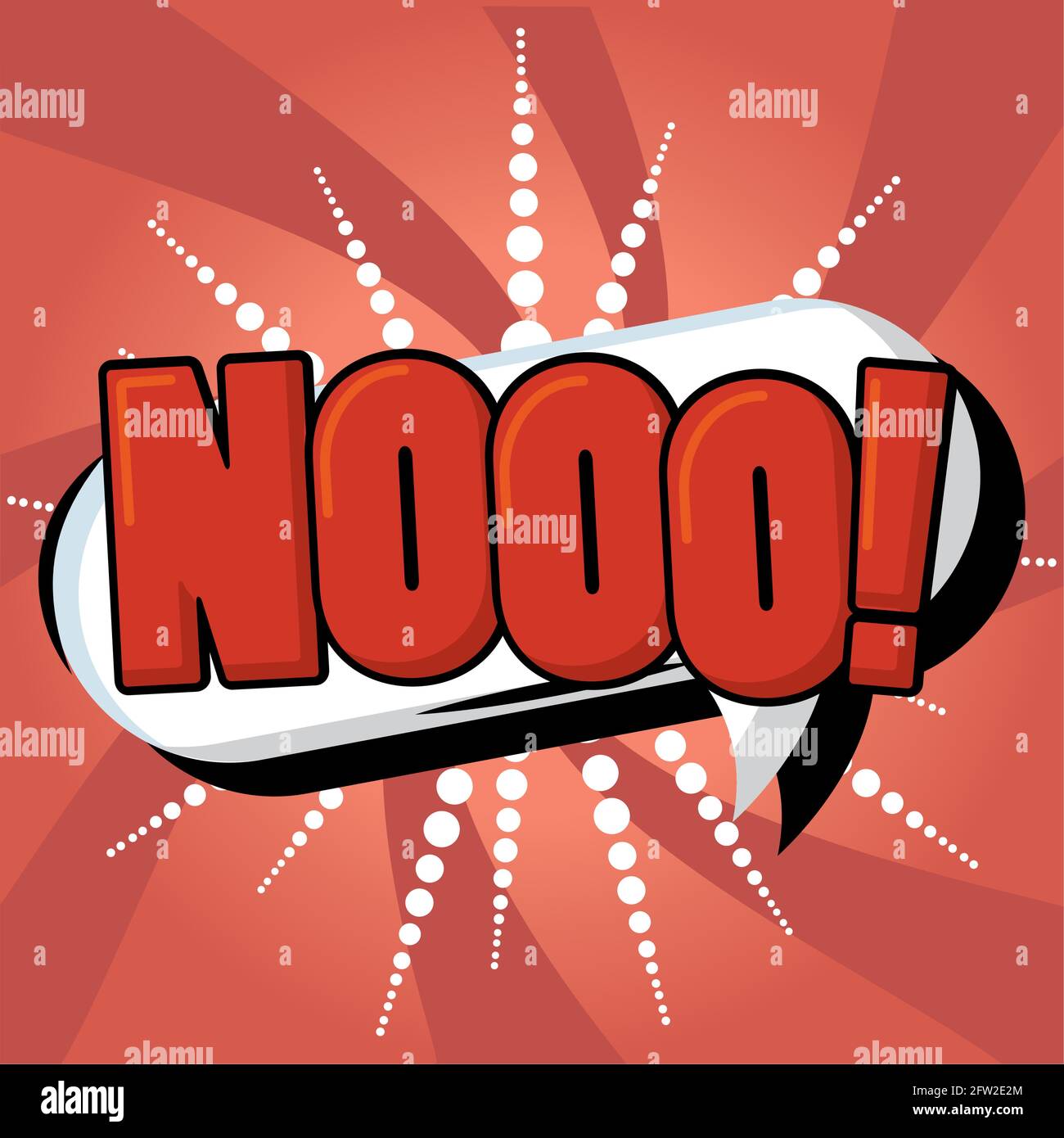 Isolated comic speech No cartoon expression Vector Stock Vector Image ...