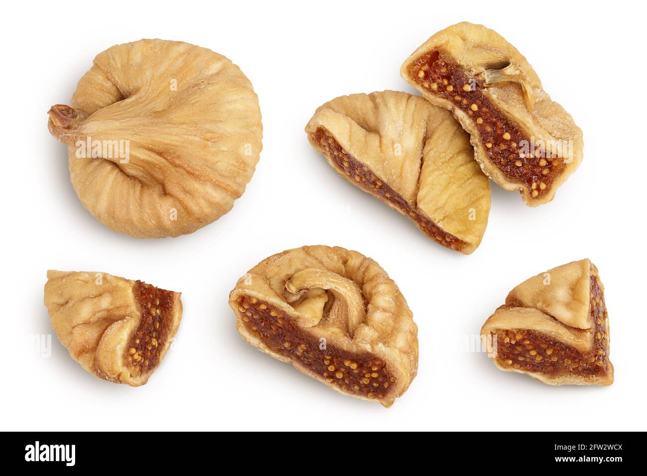 dried fig isolated on white background with clipping path and full ...